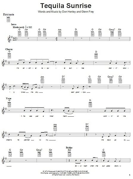 Tequila Sunrise - Ukulele - Jonathan Sturgill